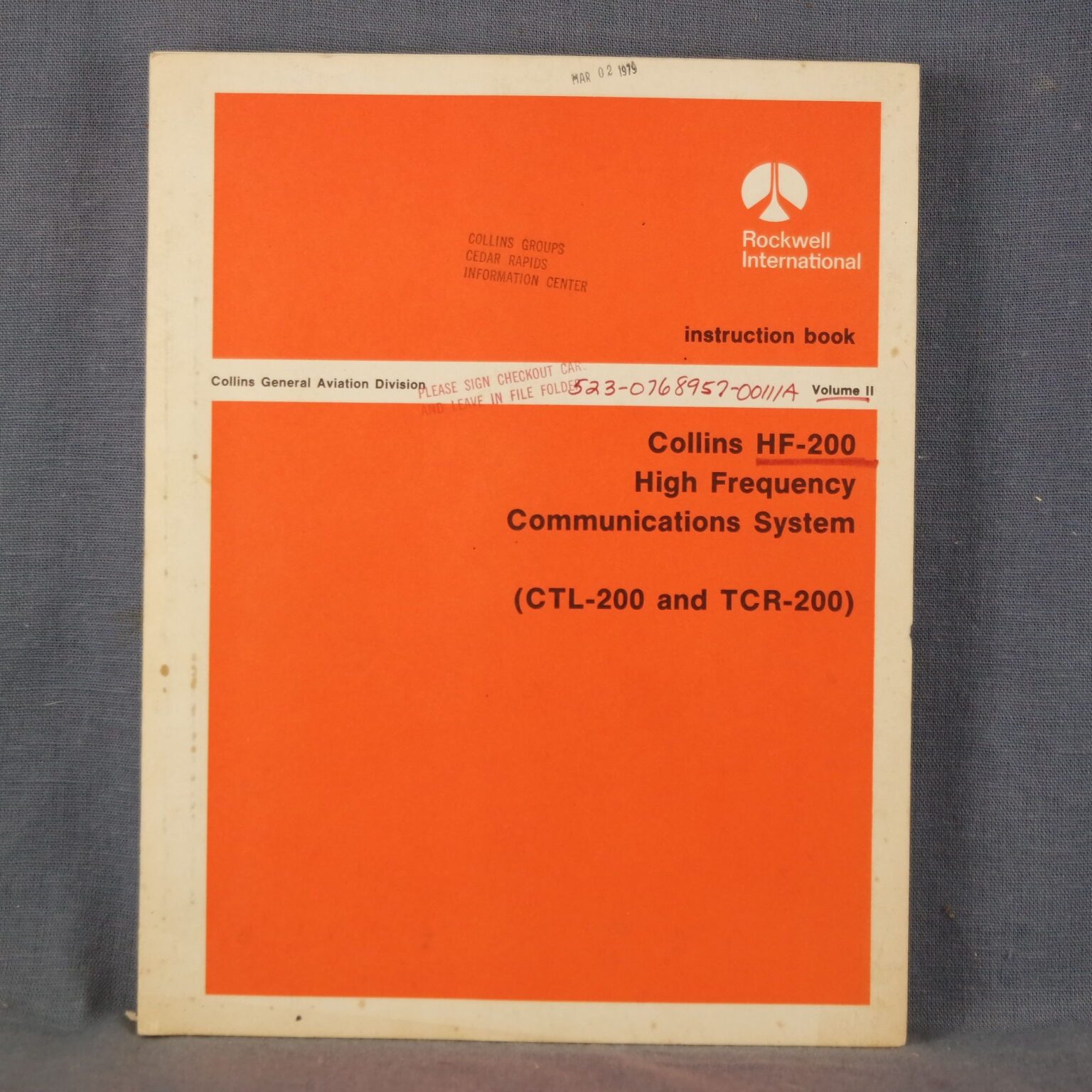 Collins HF-200 High Frequency Communications System Instruction Book ...